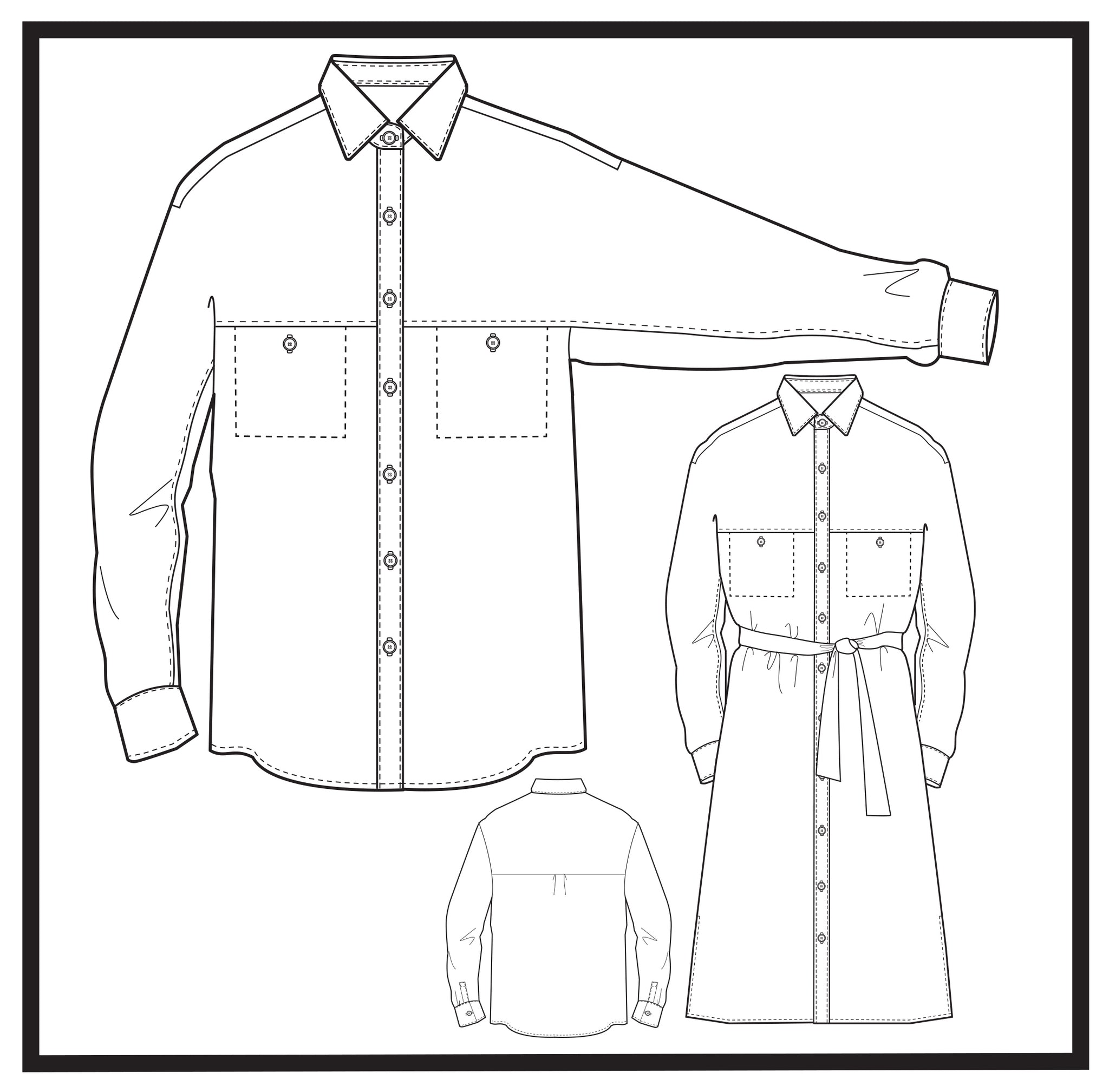 Olya Shirt Sew Along – Paper Theory Patterns